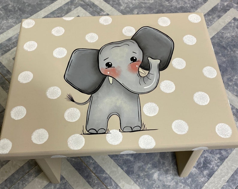 Kids Step Stool Elephant Step Stool Wildlife Step Stool | Etsy