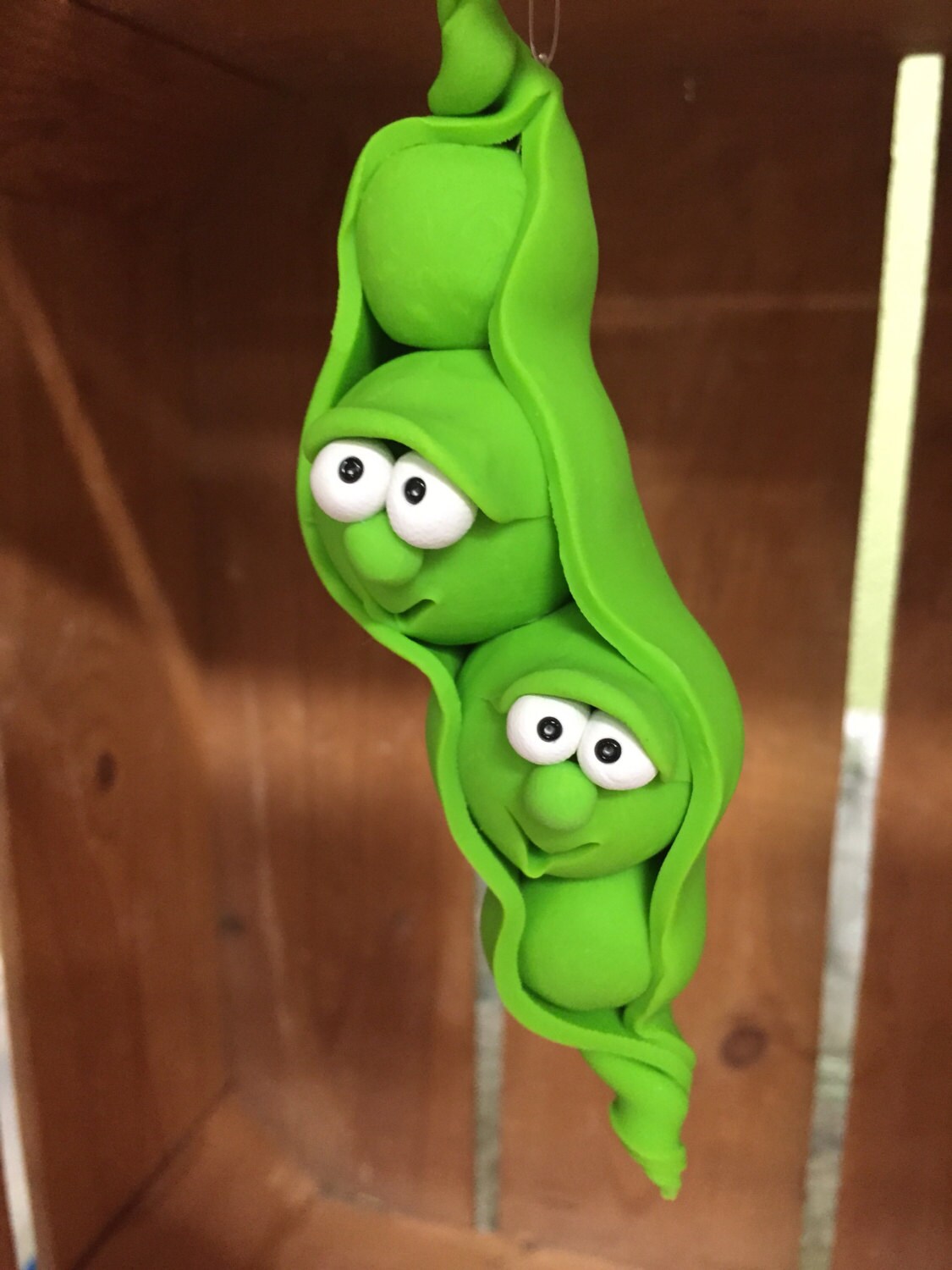 Handmade Peas in a Pod Christmas Ornament Polymer Clay | Etsy