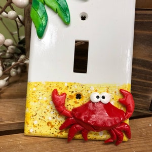 Crab Switch Plate Cover, Single Switch Plate, Nautical Decor, Beach ...