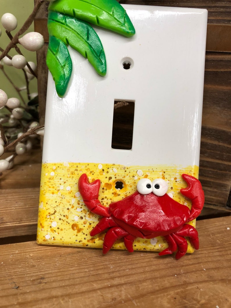 Crab Switch Plate Cover Single Switch Plate Nautical Decor - Etsy