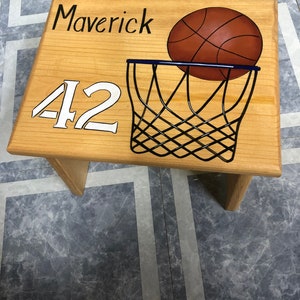 Kids Stool,sport Lover, Handmade Stool, Hand Painted Stool,basketball ...