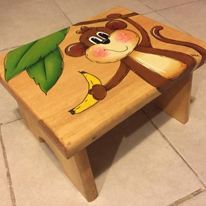 Step Stool, Kids Step Stool, Monkey Stool, Children's Step Stool ...