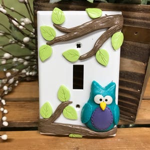 Owl Switch Plate Cover, Single Switch Plate, Owl Decor - Etsy