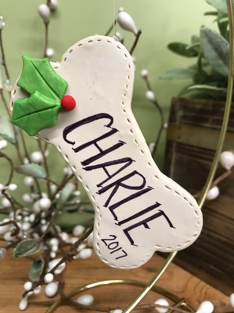 Dog Bone Ornament Custom Dog Ornament Dog Bone Ornament | Etsy