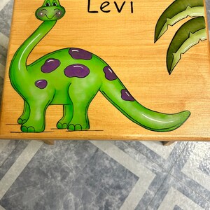 Brontosaurus Stool, Dinosaur Personalized Children's Step Stool ...
