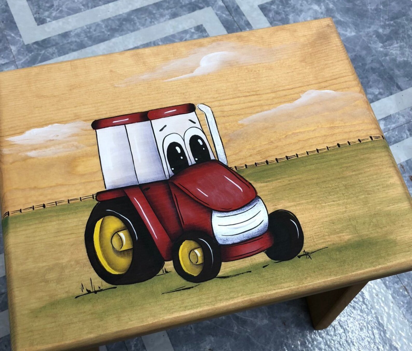 Handmade Stool Tractor Stool Kids Step Stool Farm Stool | Etsy