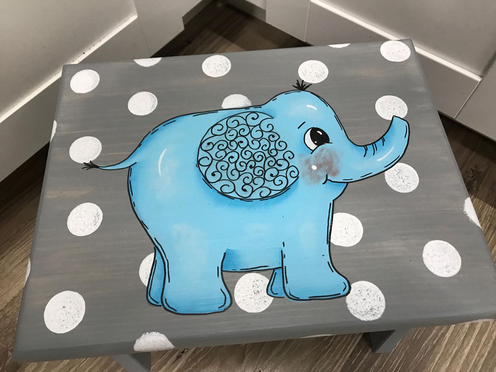 Personalized Stool Boy Stool Step Stool Elephant Step - Etsy