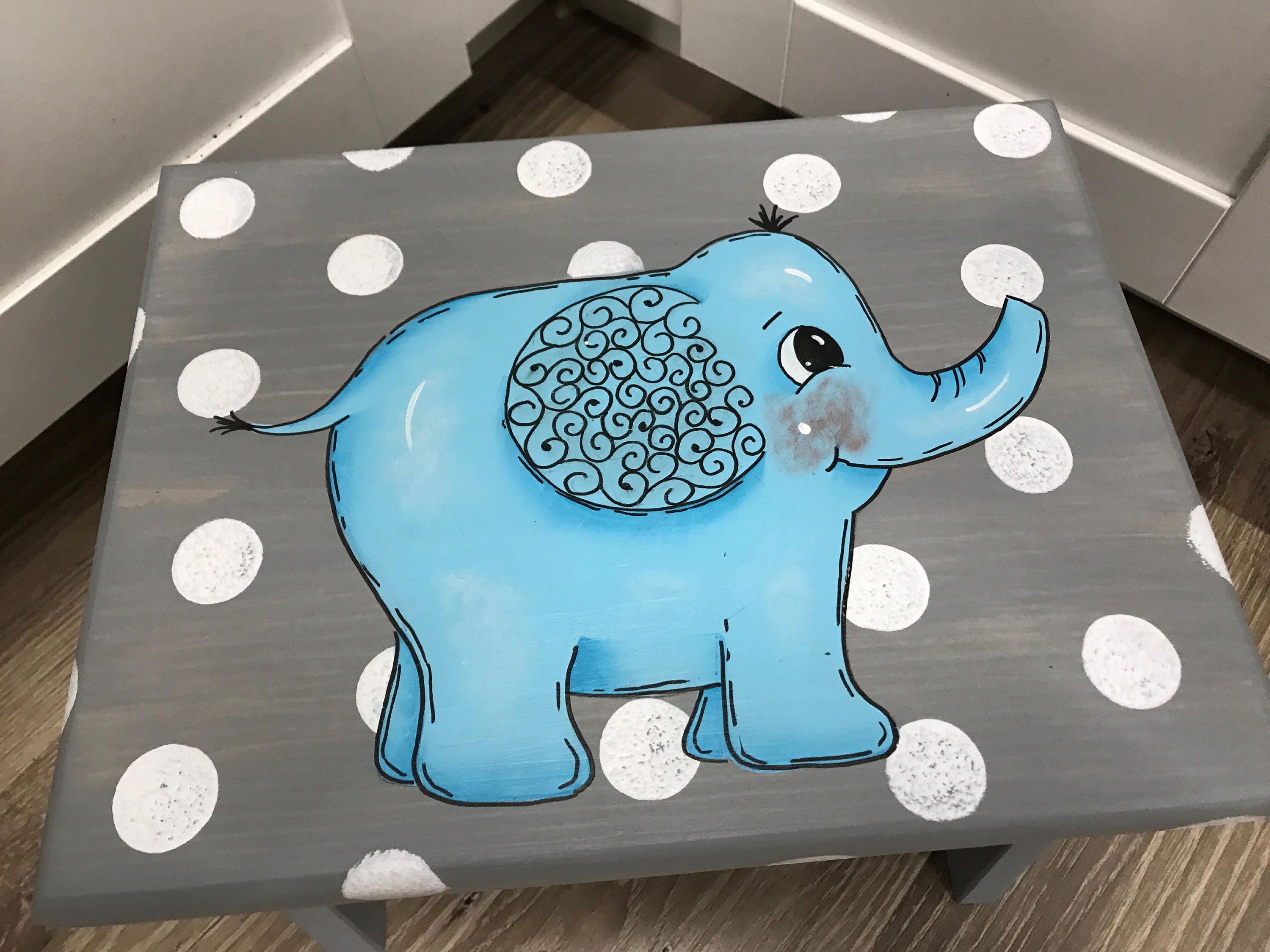 Circus Elephant On Stool