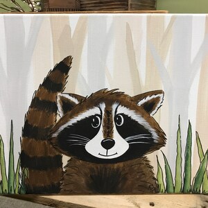 Raccoon Wall Art, Woodland Nursery, Raccoon Print, Raccoon Wall Decor ...