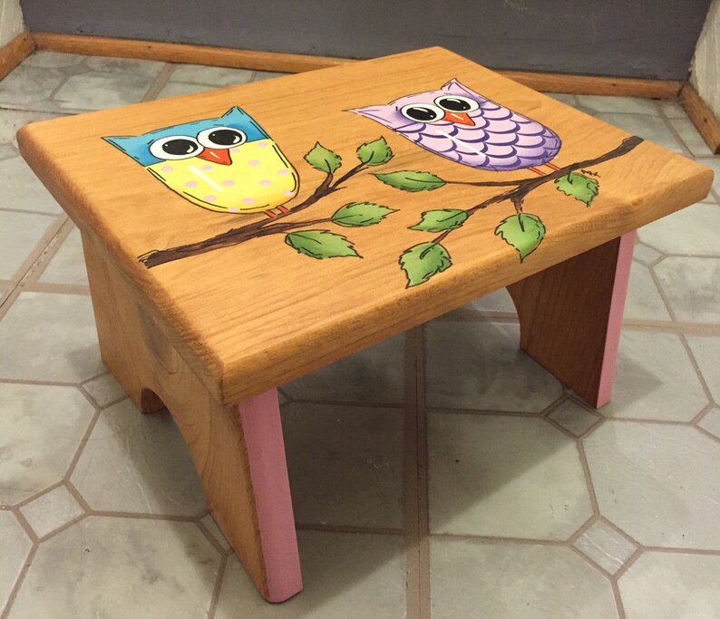 Handmade Owl Step Stool, Personalized Nursery Decor - Etsy