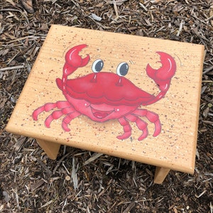 Crab Step Stool Kids Step Stool Crab Personalized Step | Etsy