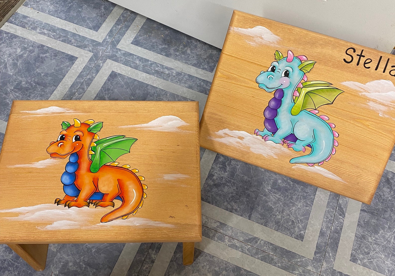 Dragon Step Stool, Step Stool, Kids Step Stool, Dragon Stool, Children ...
