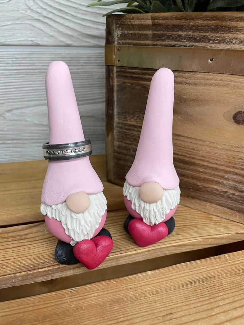 Valentines Gnome Ring Holder Gnome Ring Cone Ring Cone Ring - Etsy