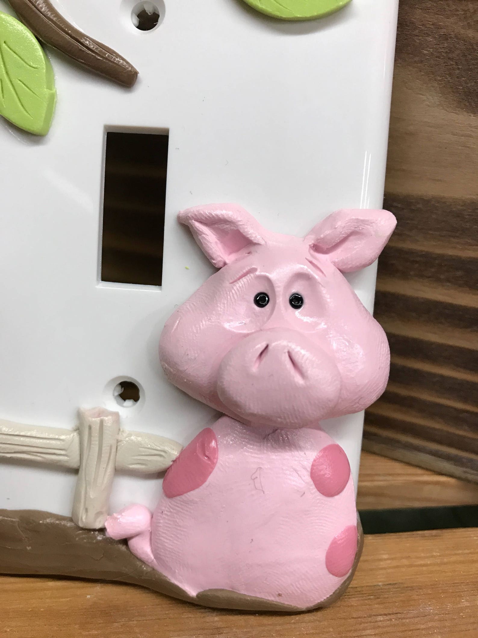 Pig Switch Plate Cover Single Switch Plate Pig in Mud Pig | Etsy