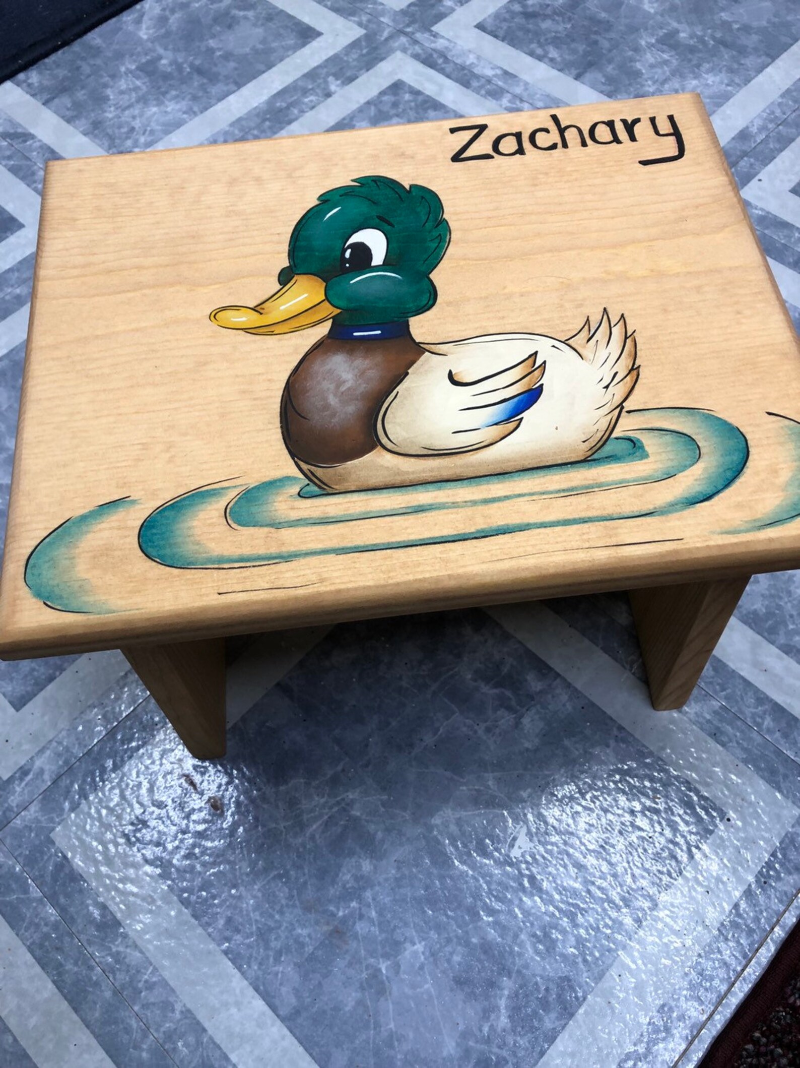 Step Stool, Kids Step Stool, Duck Personalized Children's Step Stool ...