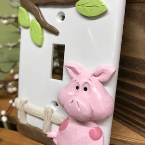 Pig Switch Plate Cover, Single Switch Plate, Pig in Mud, Pig Decor - Etsy