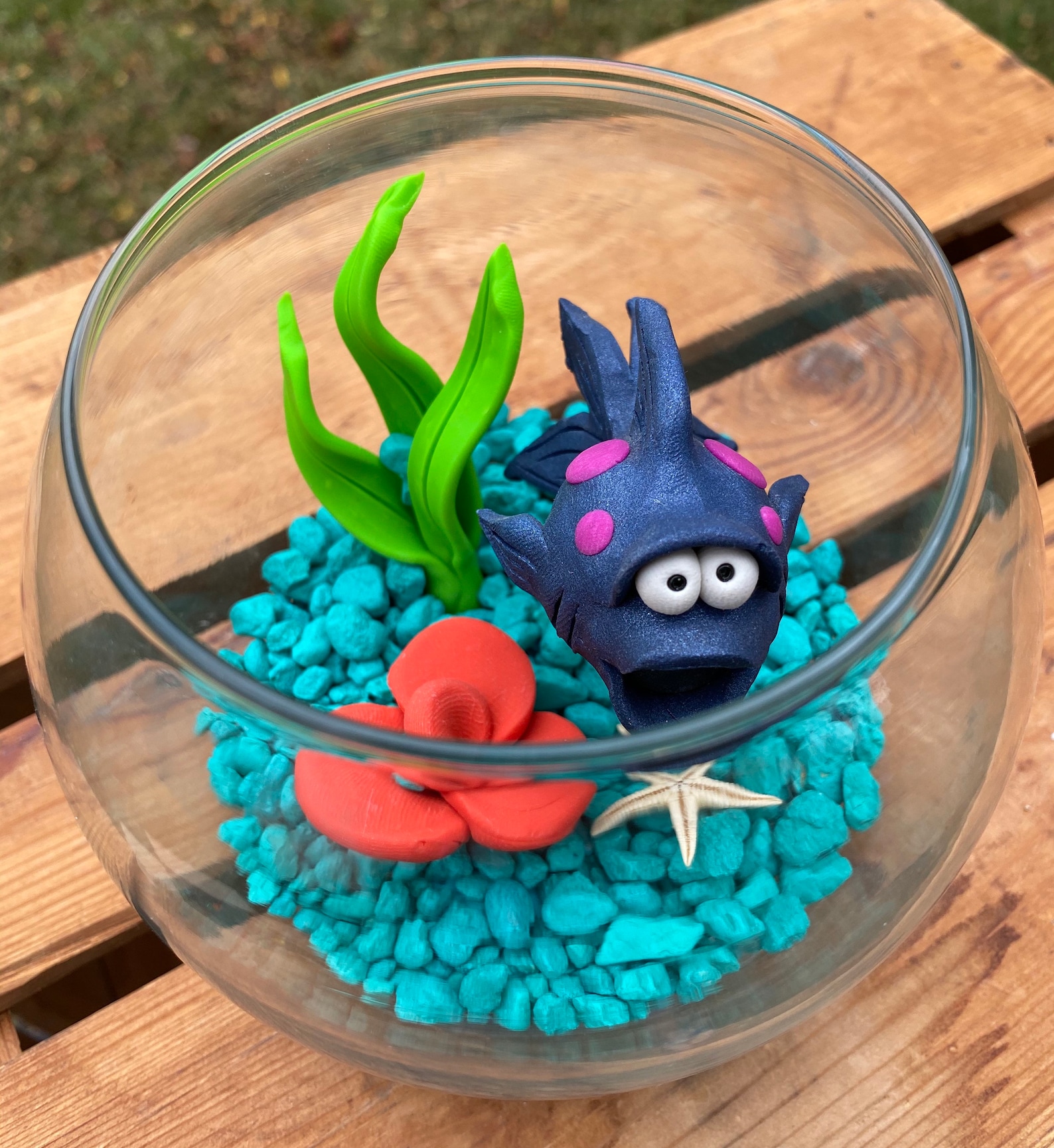 Fish Bowl Aquarium Small Fish Bowl Pet Fish Clay Fish - Etsy