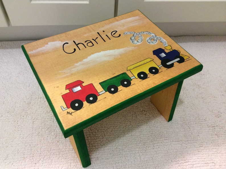 Train Step Stool, Automotive Step Stool, Kids Foot Stool,personalized ...