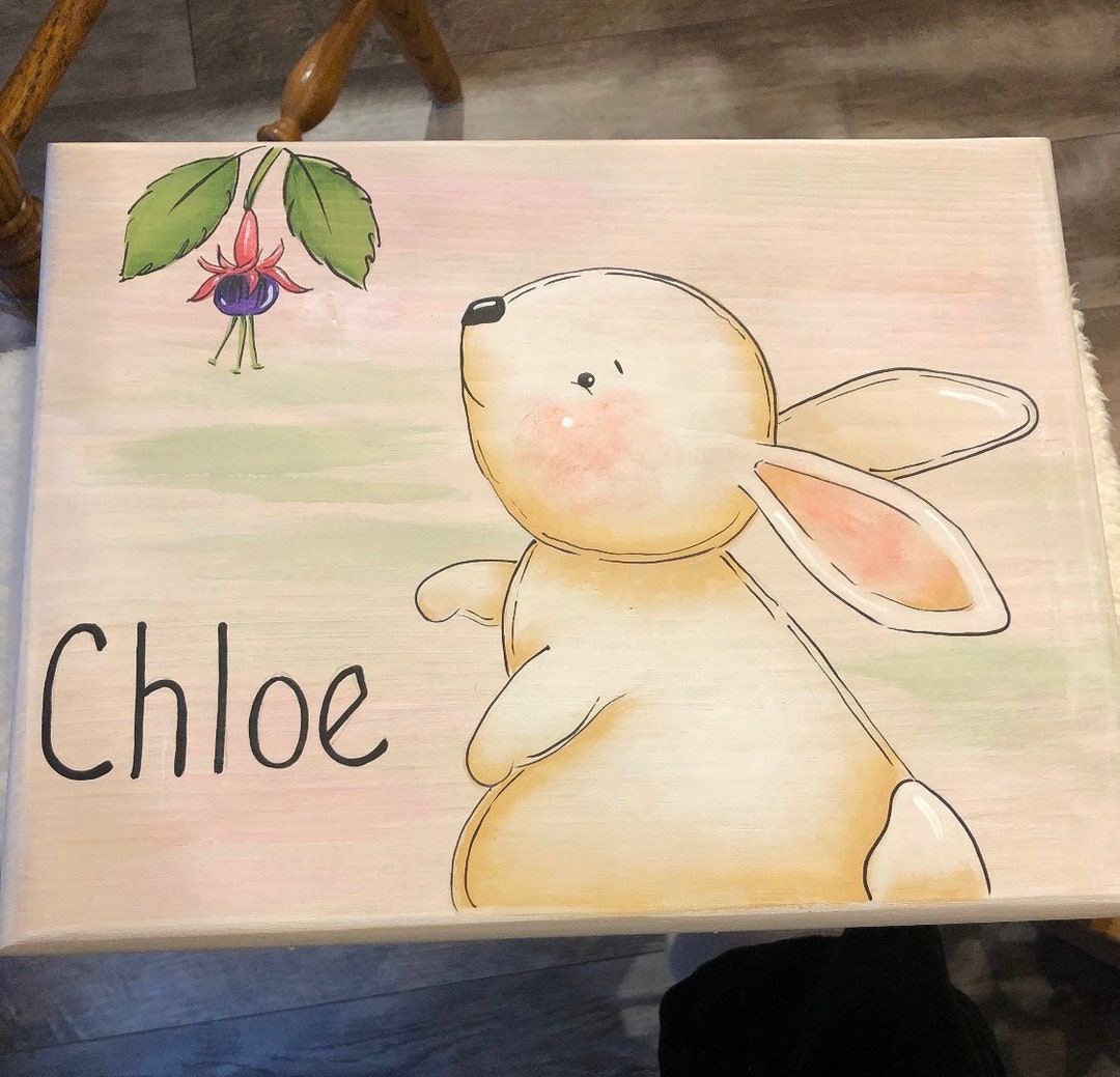 Kids Step Stool, Bunny Step Stool, Wildlife Step Stool, Kids Foot Stool ...