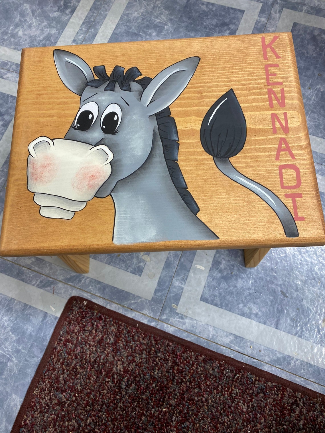 Kids Step Stool Donkey Step Stool Farm Animal Step Stool - Etsy