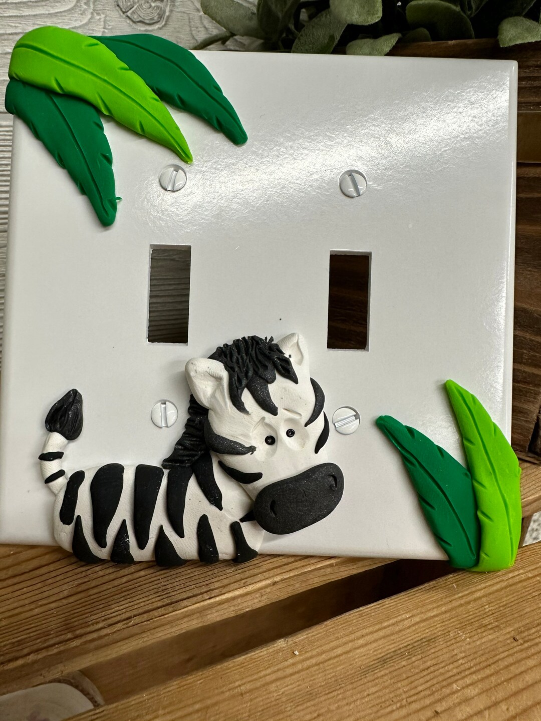 Zebra Switch Plate Cover, Double Switch Plate, Jungle Decor, Zebra - Etsy