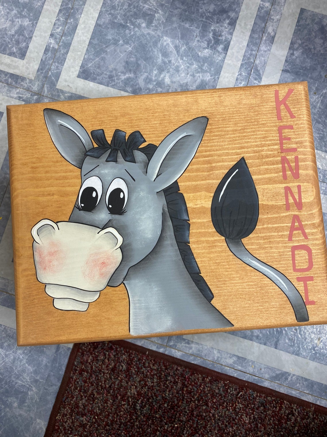 Kids Step Stool Donkey Step Stool Farm Animal Step Stool - Etsy