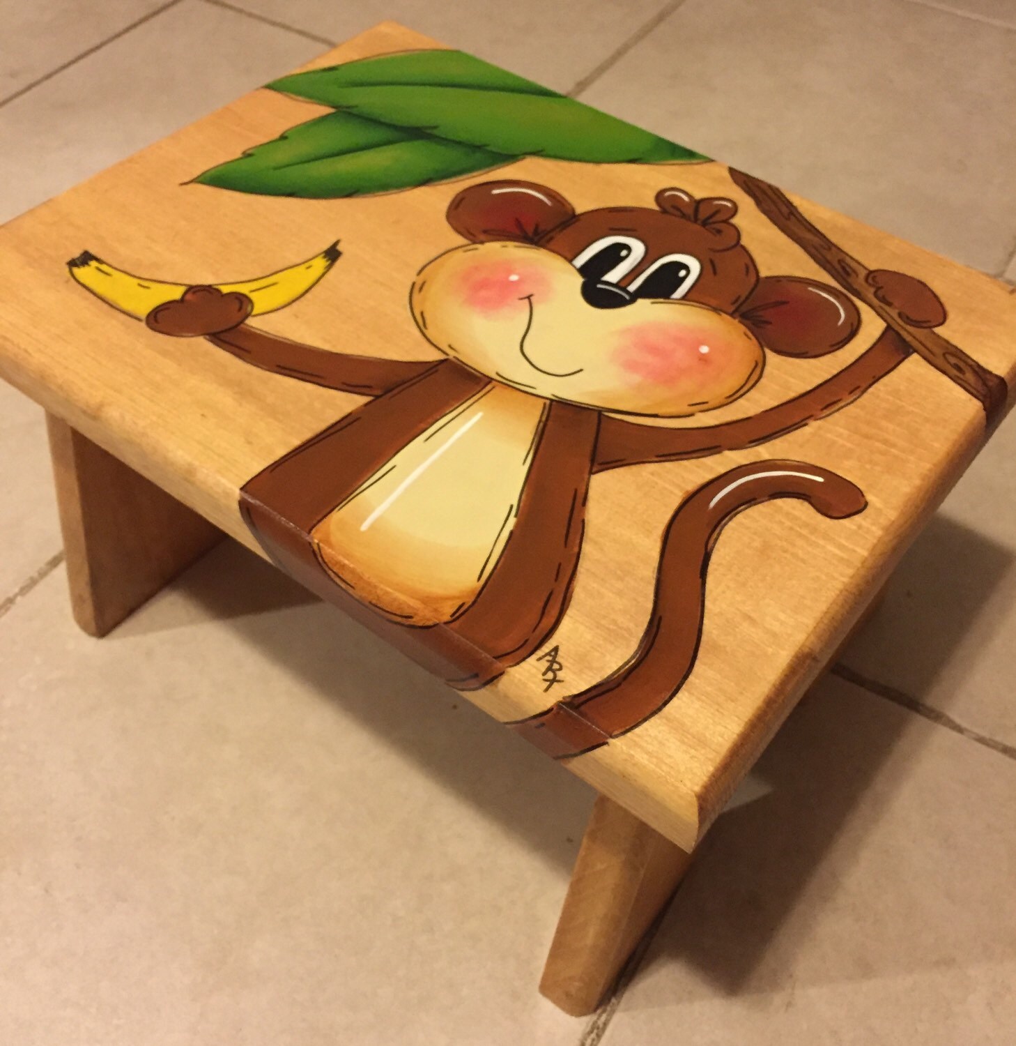 Step Stool, Kids Step Stool, Monkey Stool, Children's Step Stool ...