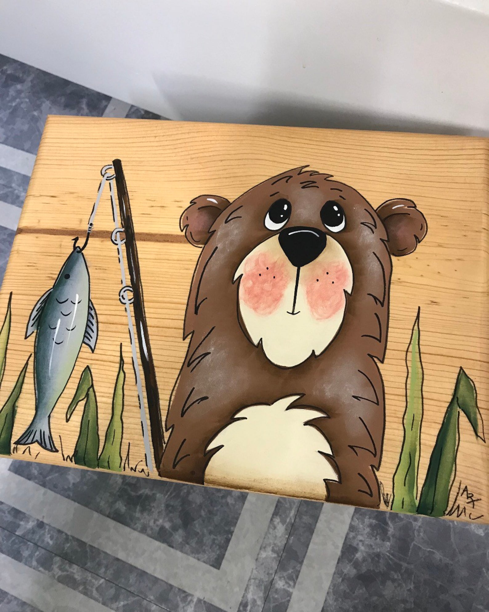 Kids Step Stool Bear Step Stool Wildlife Step Stool Kids - Etsy