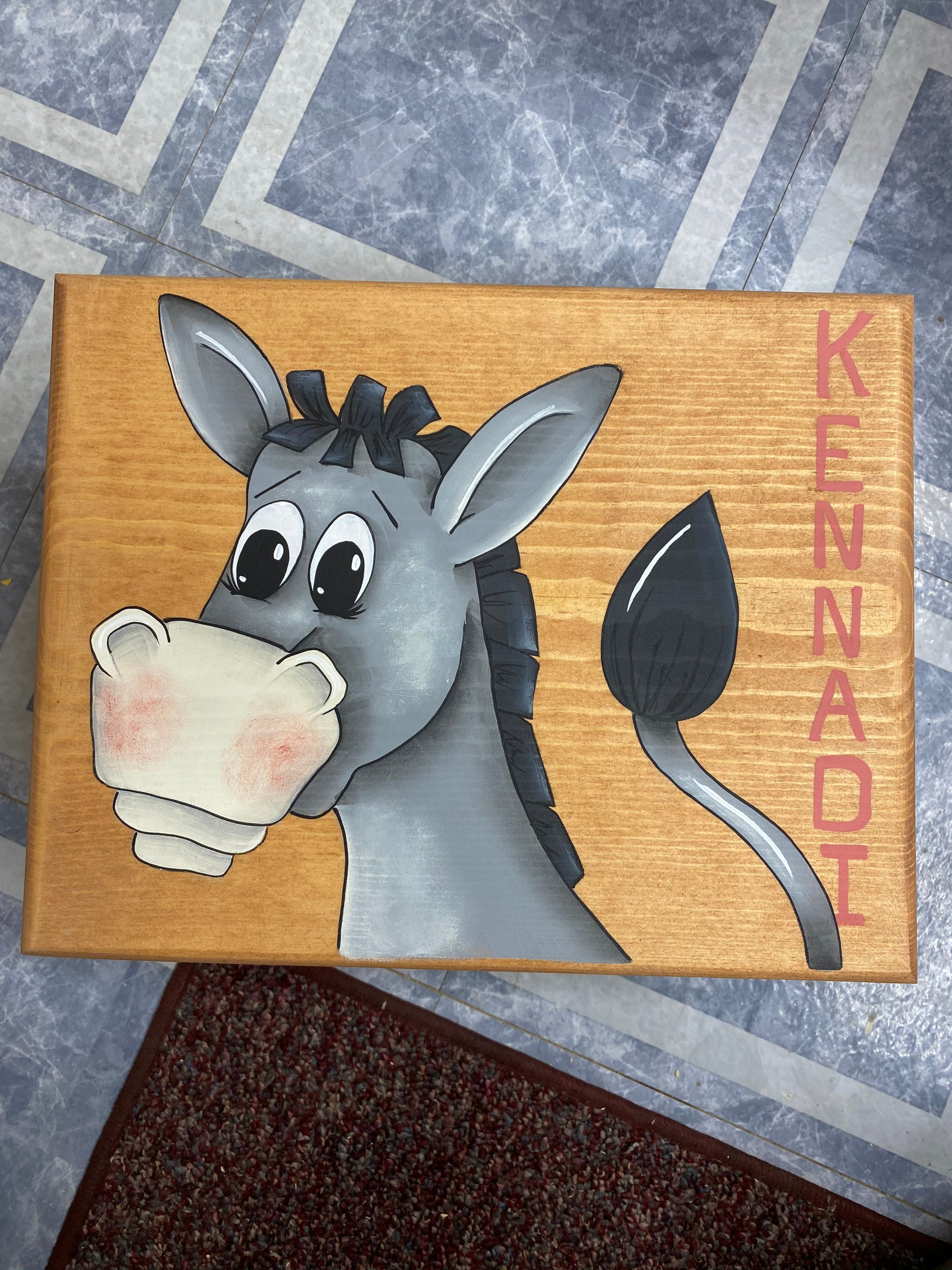 Kids Step Stool Donkey Step Stool Farm Animal Step Stool - Etsy