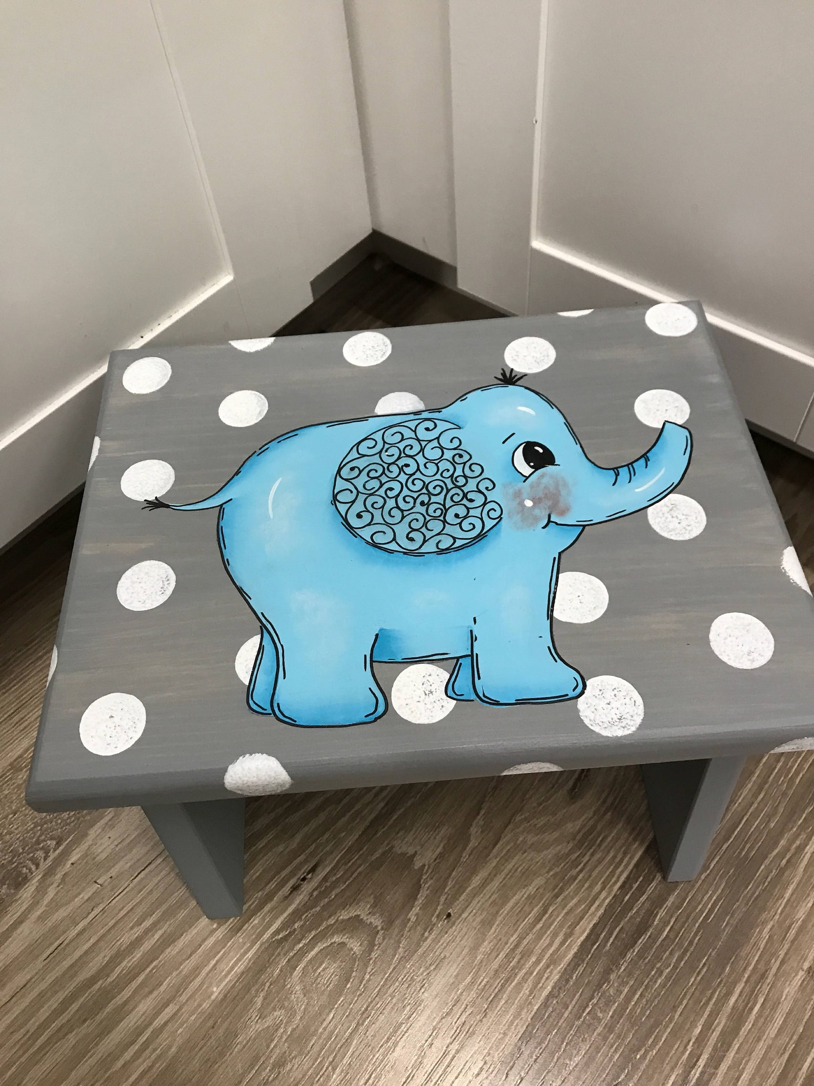 Personalized Stool Boy Stool Step Stool Elephant Step | Etsy