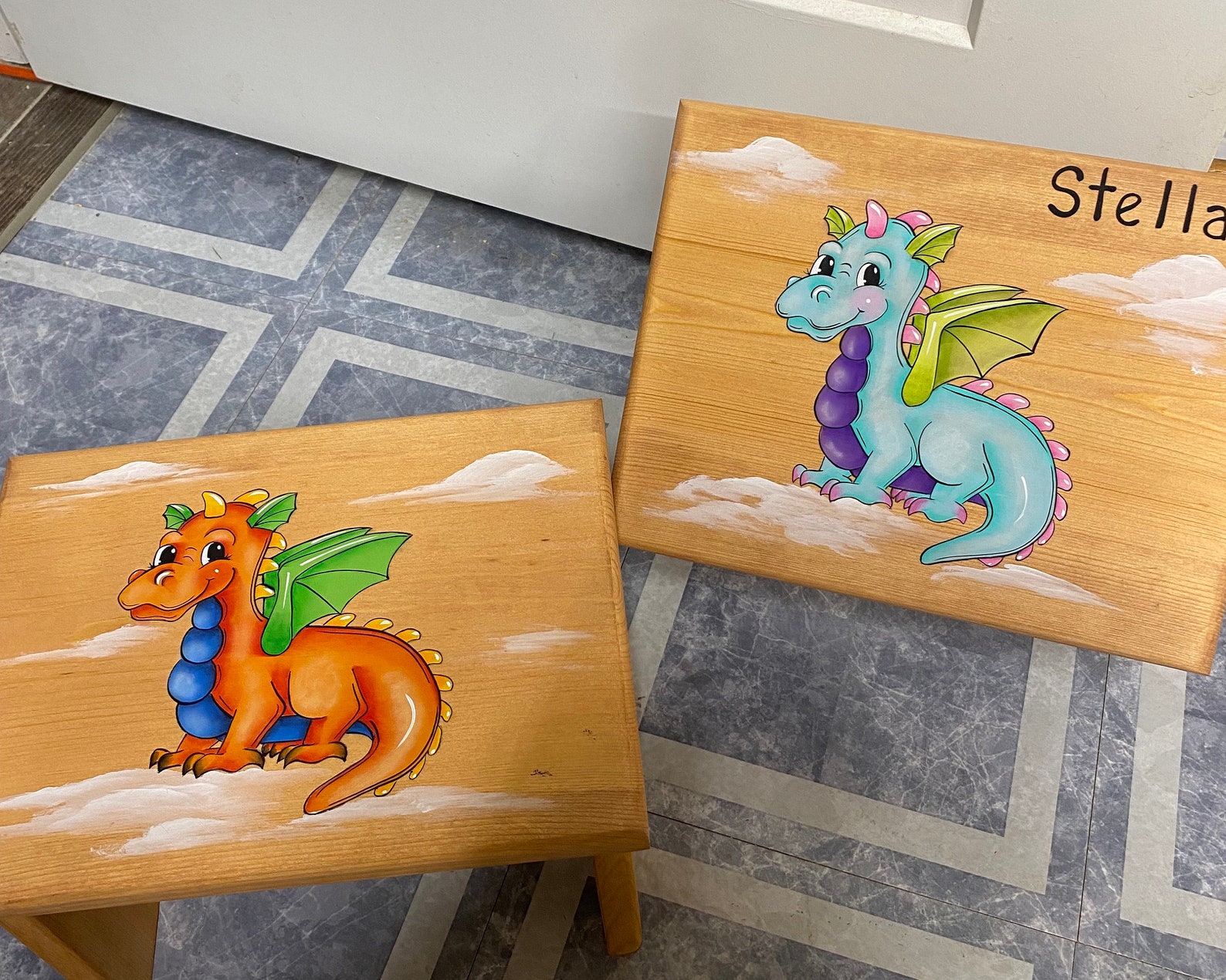 Dragon Step Stool, Step Stool, Kids Step Stool, Dragon Stool, Children ...