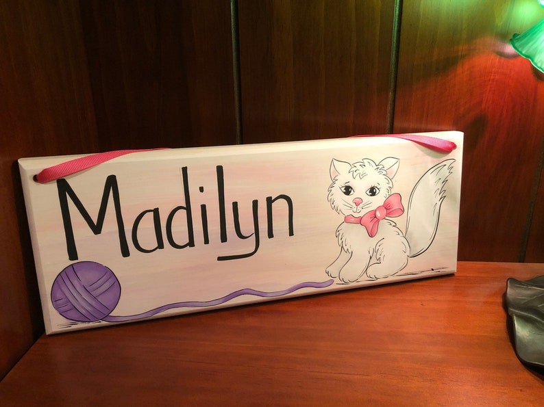 Wooden Name Sign - Custom Name Sign - Hand Painted Name Sign - Nursery ...