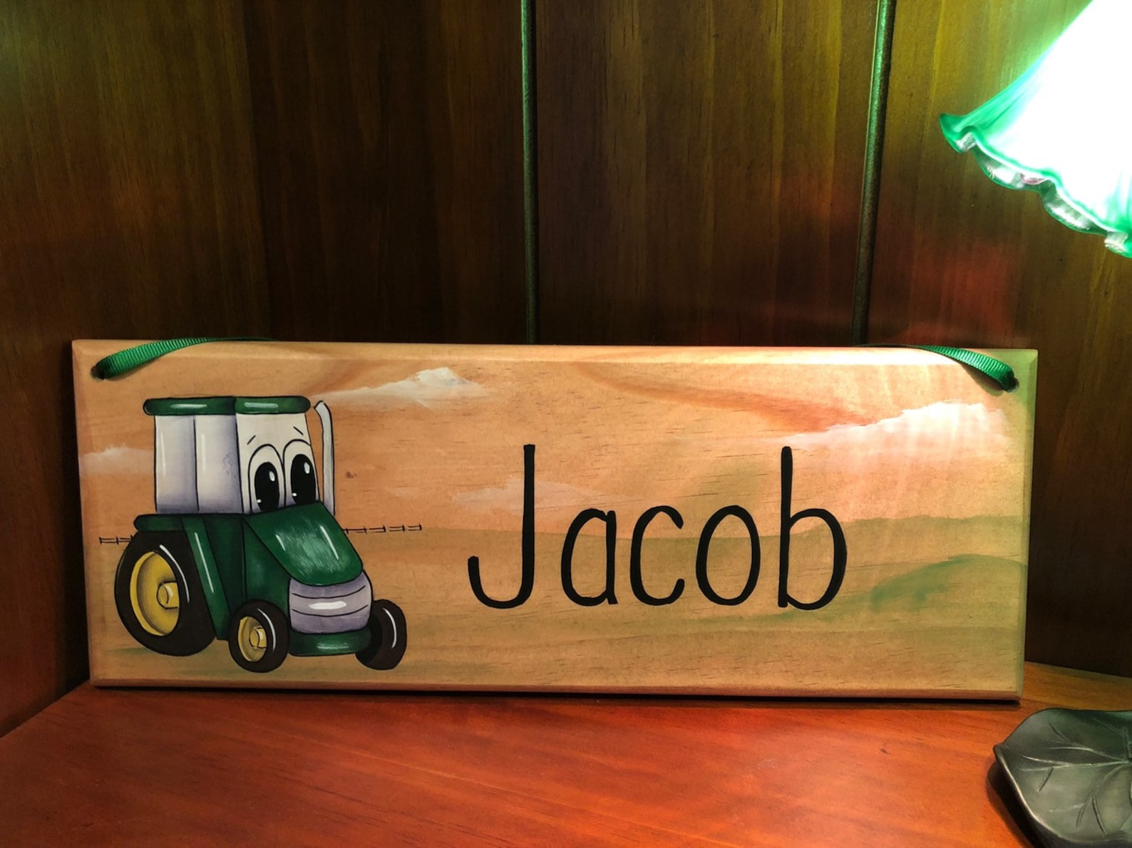 Tractor Name Sign, Personalized Name Board, Kids Name Plaque, Custom ...