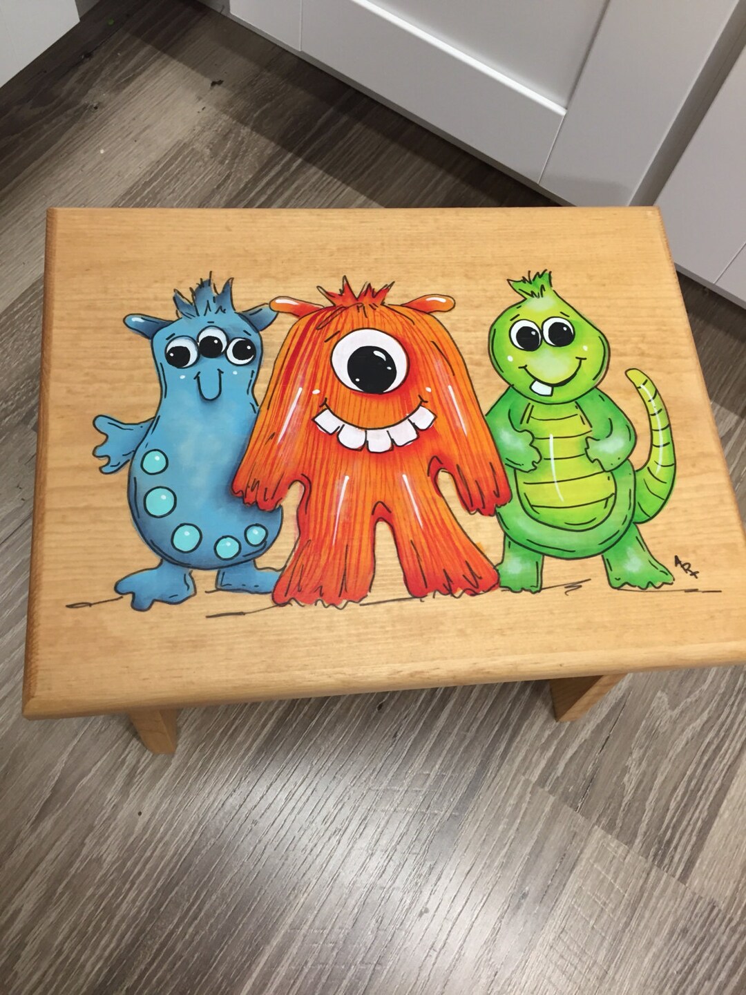 Personalize Step Stool, Monster Step Stool, Kids Stool, Monster Stool ...