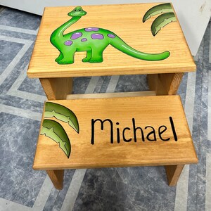 Brontosaurus Stool, Dinosaur Personalized Children's Step Stool ...