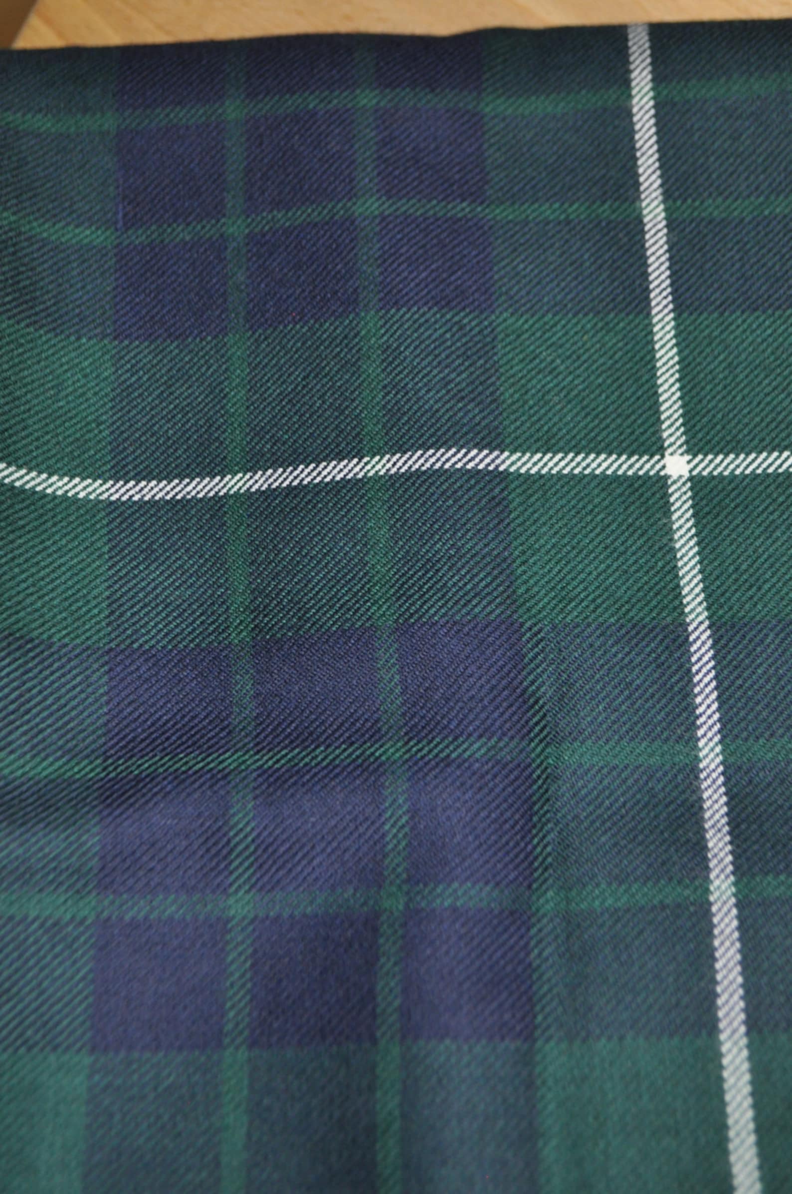 Hamilton Green Tartan Fabric. 100% 10oz Pure New Wool. Remnant | Etsy
