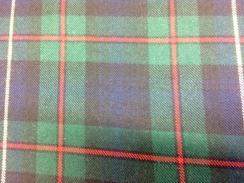 Robertson Hunting Modern Tartan Fabric. Soft 10oz pure new | Etsy