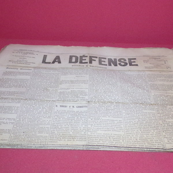 Antique Newspaper - Etsy