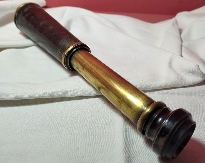 French Antique Leather Brass Navy Monocular Telescope 1800s (x17) - Etsy