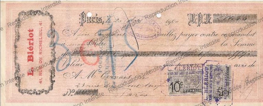 1900 Louis Blériot Rare French Antique Document • Louis Blériot ...