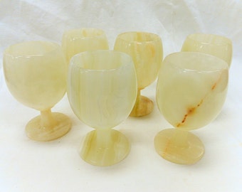 Alabaster Goblets - Etsy
