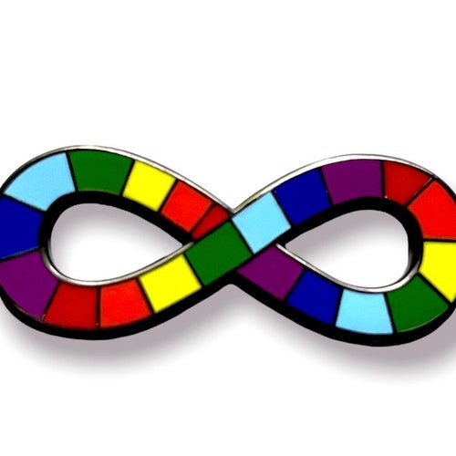 Autistic Pride 1.5 Inch Infinity Gold Enamel Pin Brooch Autism - Etsy