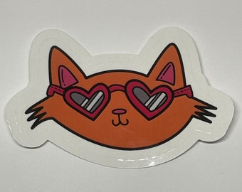 Cool Cat Sticker | Etsy