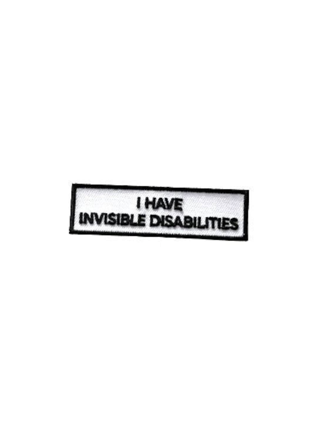 I Have Invisible Disabilities Iron on Patch Communication - Etsy Canada
