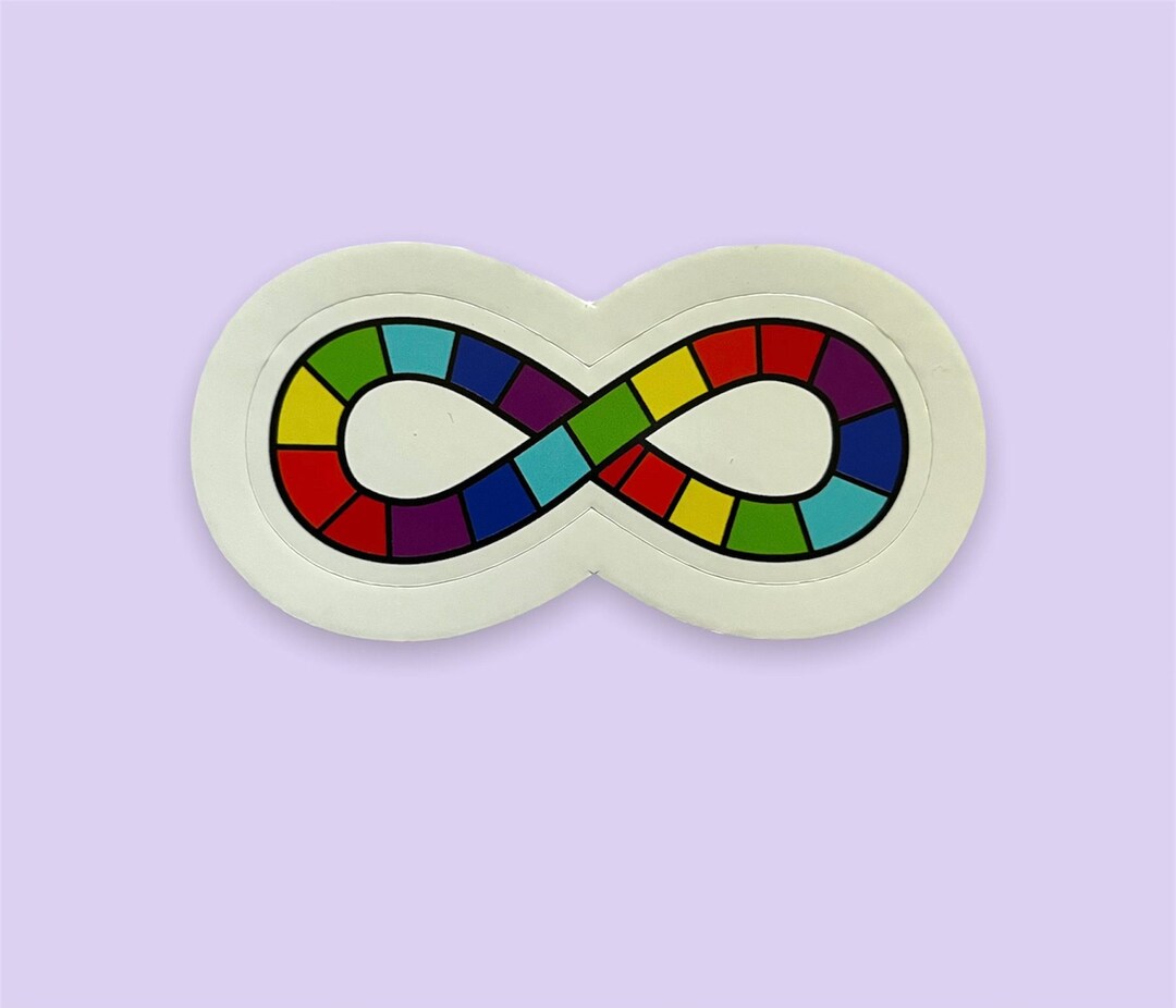 Neurodiversity Pride Infinity Rainbow Vinyl Waterproof Sticker Autism ...