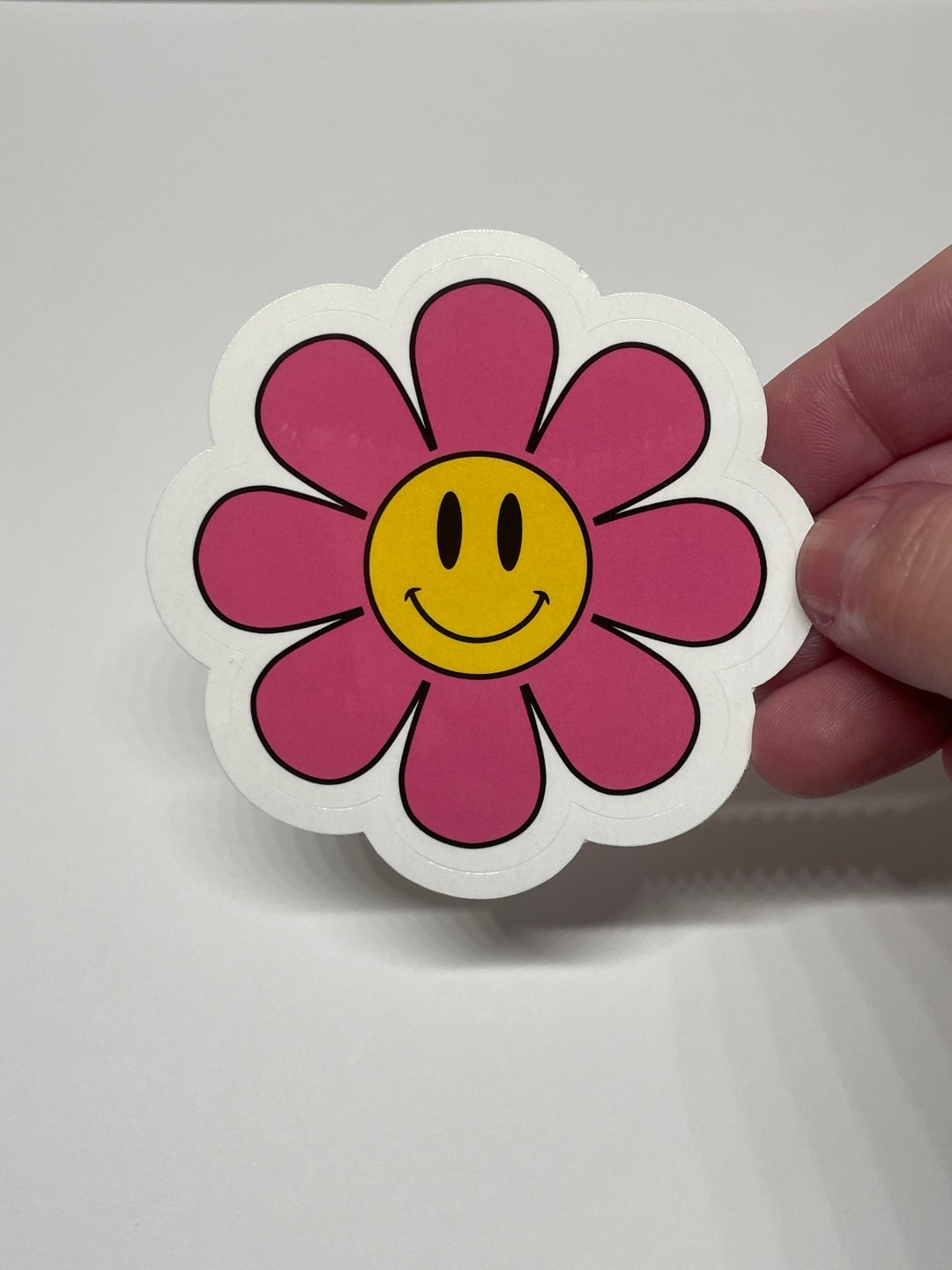 DISCONTINUED -in Stock- Pink Flower Power Vinyl Sticker - Etsy