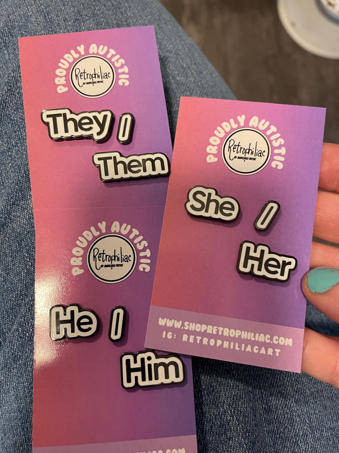 Two Individual Pronoun Pins - Mix and Match Pronoun Pins SMALL SIZE ...