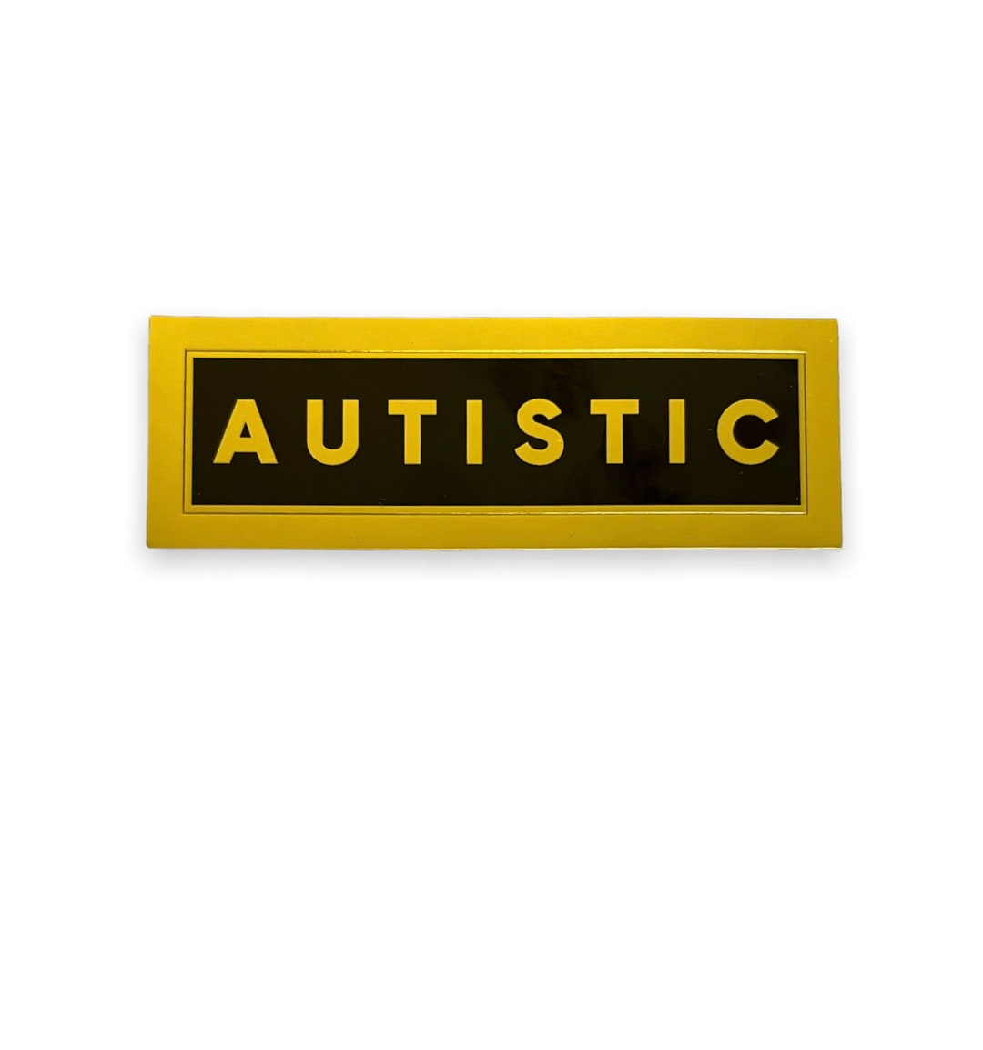 Gold Autistic Autism Black Vinyl Waterproof Sticker - Etsy