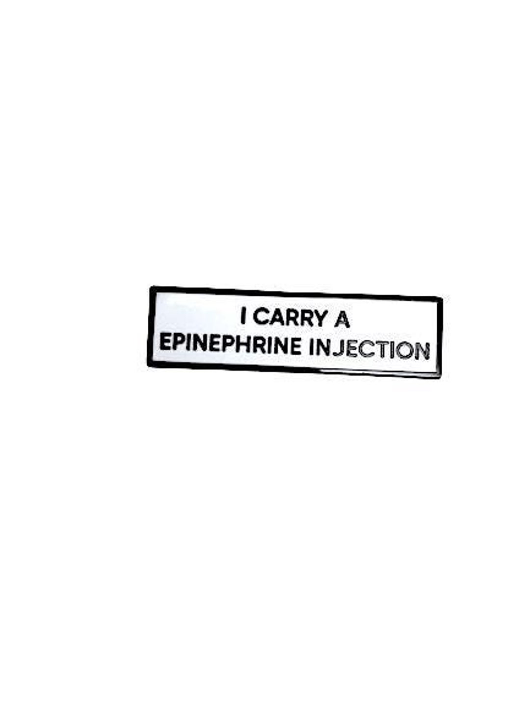 I Carry A Epinephrine Injector Typo Error Discounted SMALL SIZE PIN ...