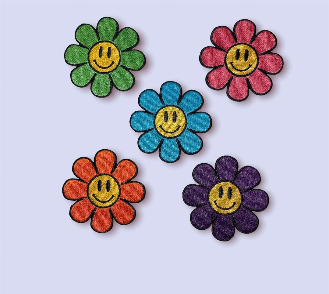 DISCONTINUED -in Stock- Flower Power Iron on Patch, Flower Patch ...